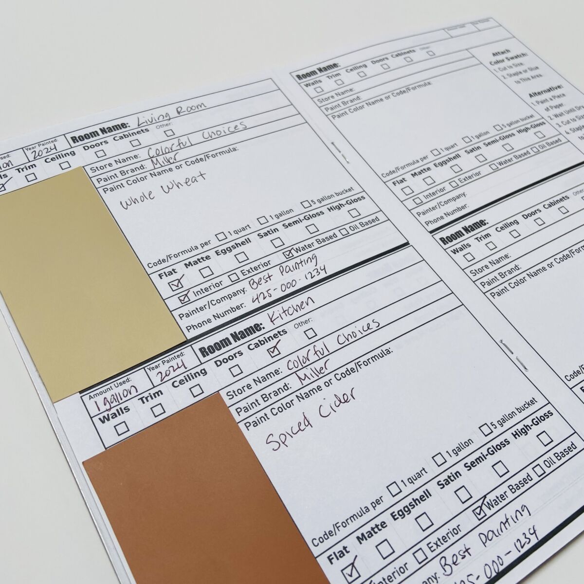 PaintNotes Home Paint Color Organizer Tracker Paint Notes | Paint Color ...